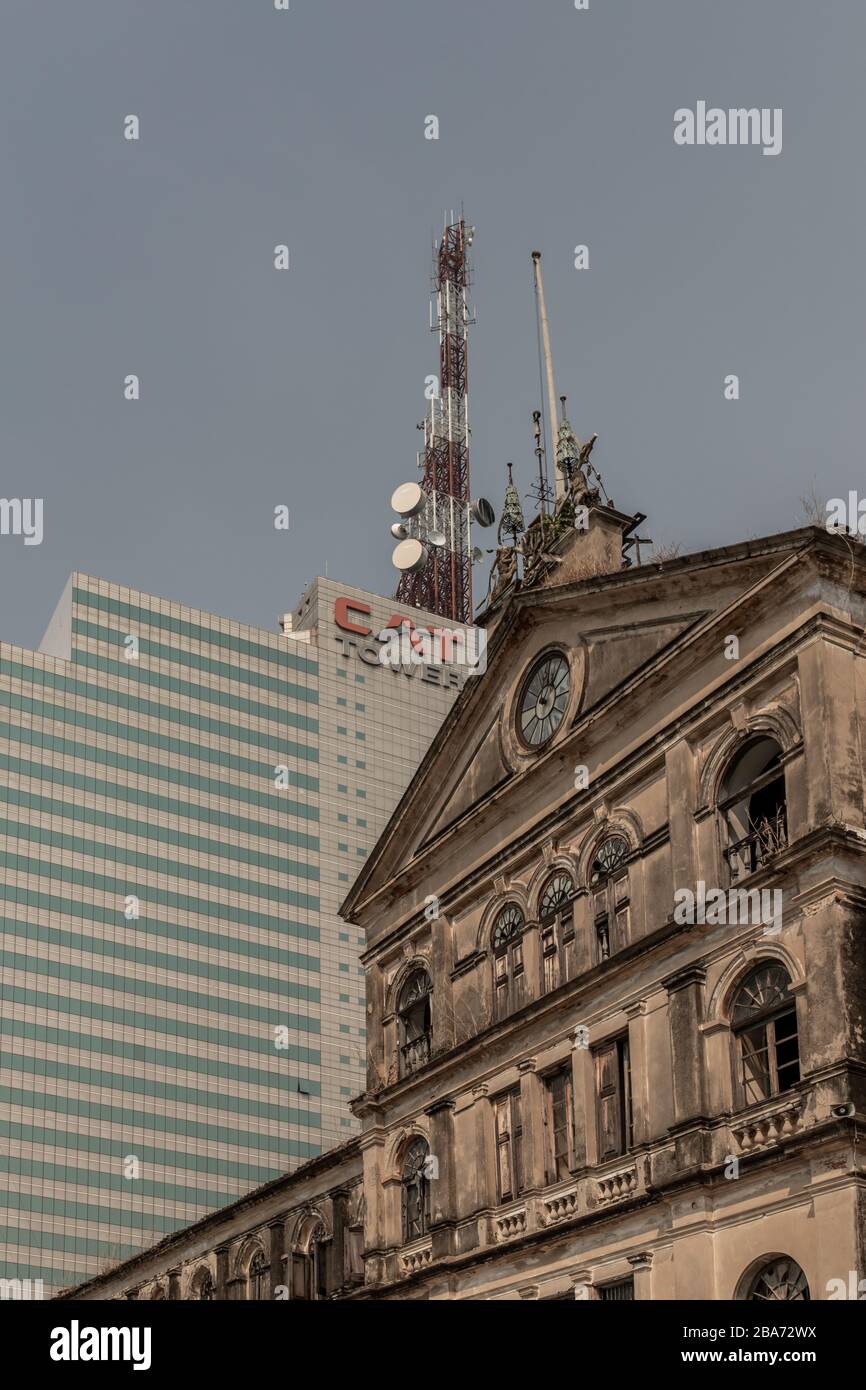 Bangkok, Thailand - Feb 2, 2020 : The old customs house Or Old bang rak ...