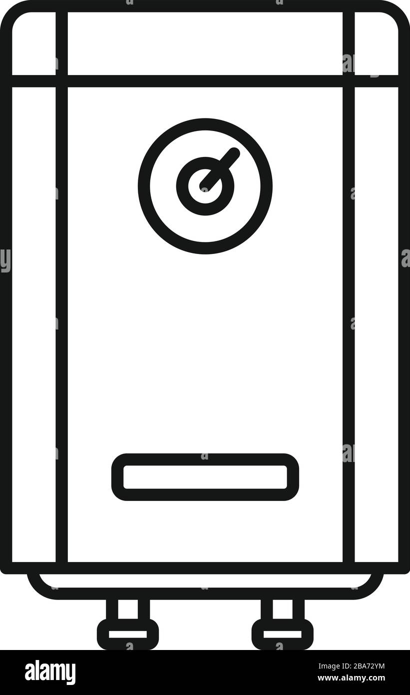 Water boiler icon. Outline water boiler vector icon for web design ...