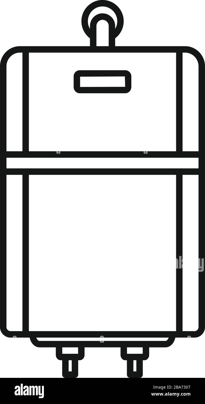 Central boiler icon. Outline central boiler vector icon for web design ...
