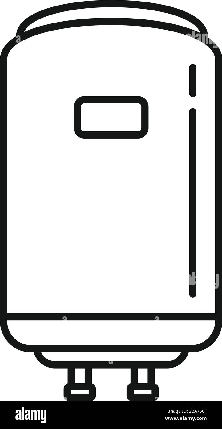 Electric boiler icon. Outline electric boiler vector icon for web ...