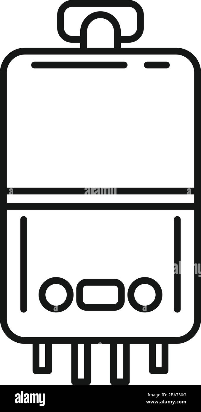Domestic boiler icon. Outline domestic boiler vector icon for web ...