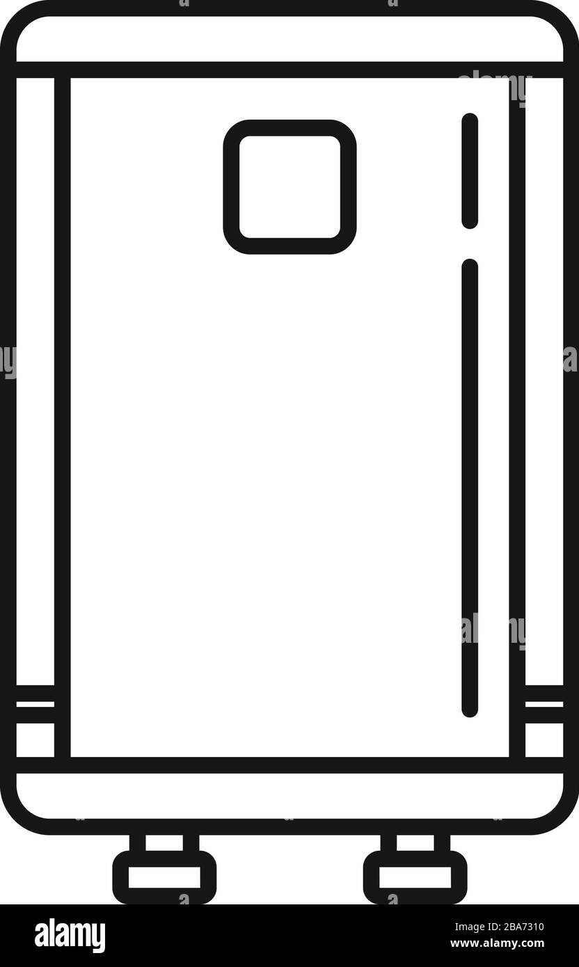 Heat boiler icon. Outline heat boiler vector icon for web design ...