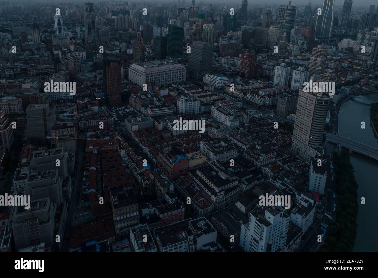Aerial view over The Bund, Shanghai Stock Photo - Alamy