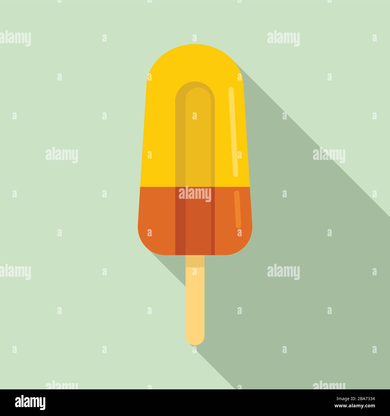 Fruit popsicle icon. Flat illustration of fruit popsicle vector icon ...