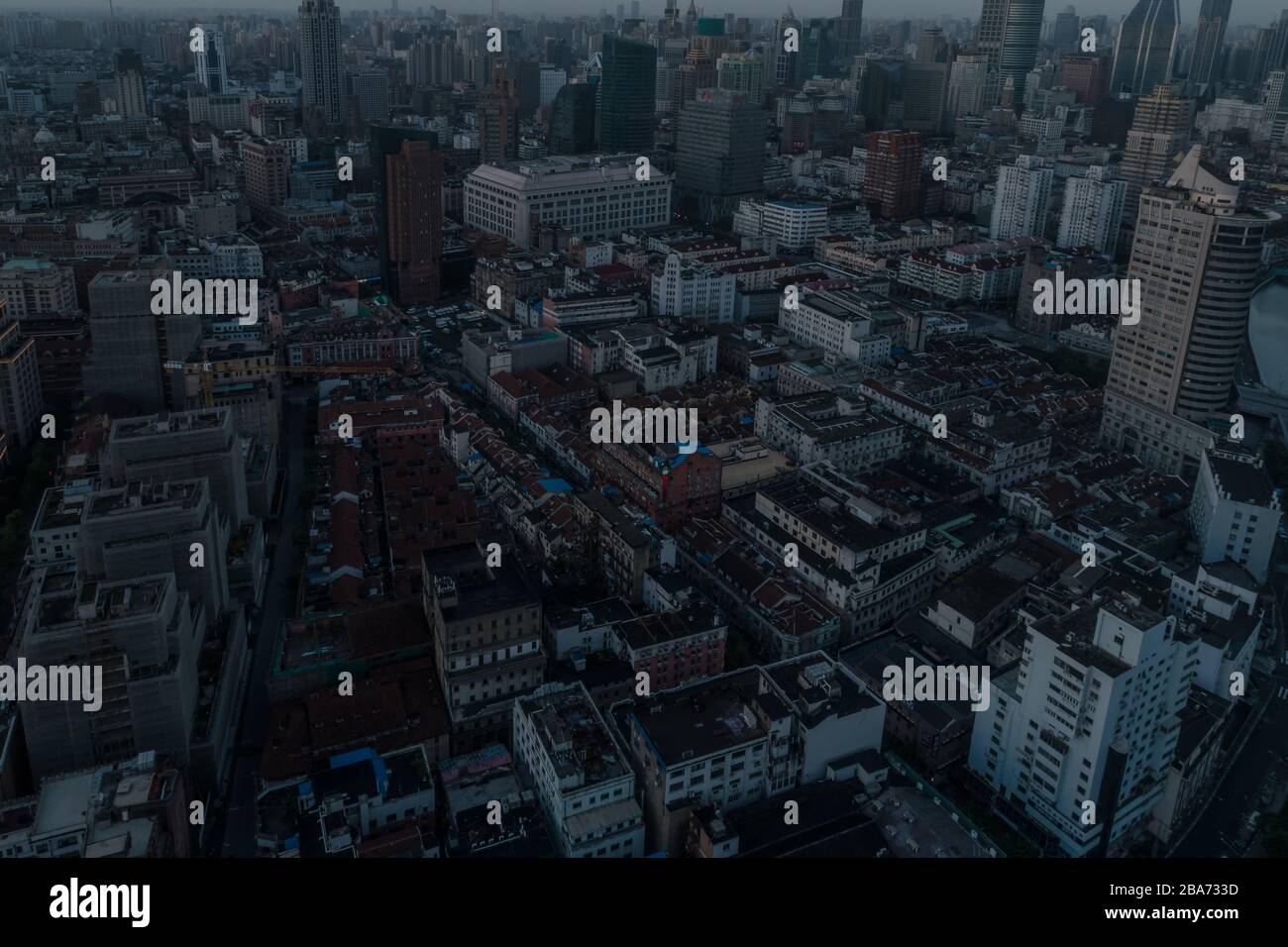Aerial view over The Bund, Shanghai Stock Photo - Alamy