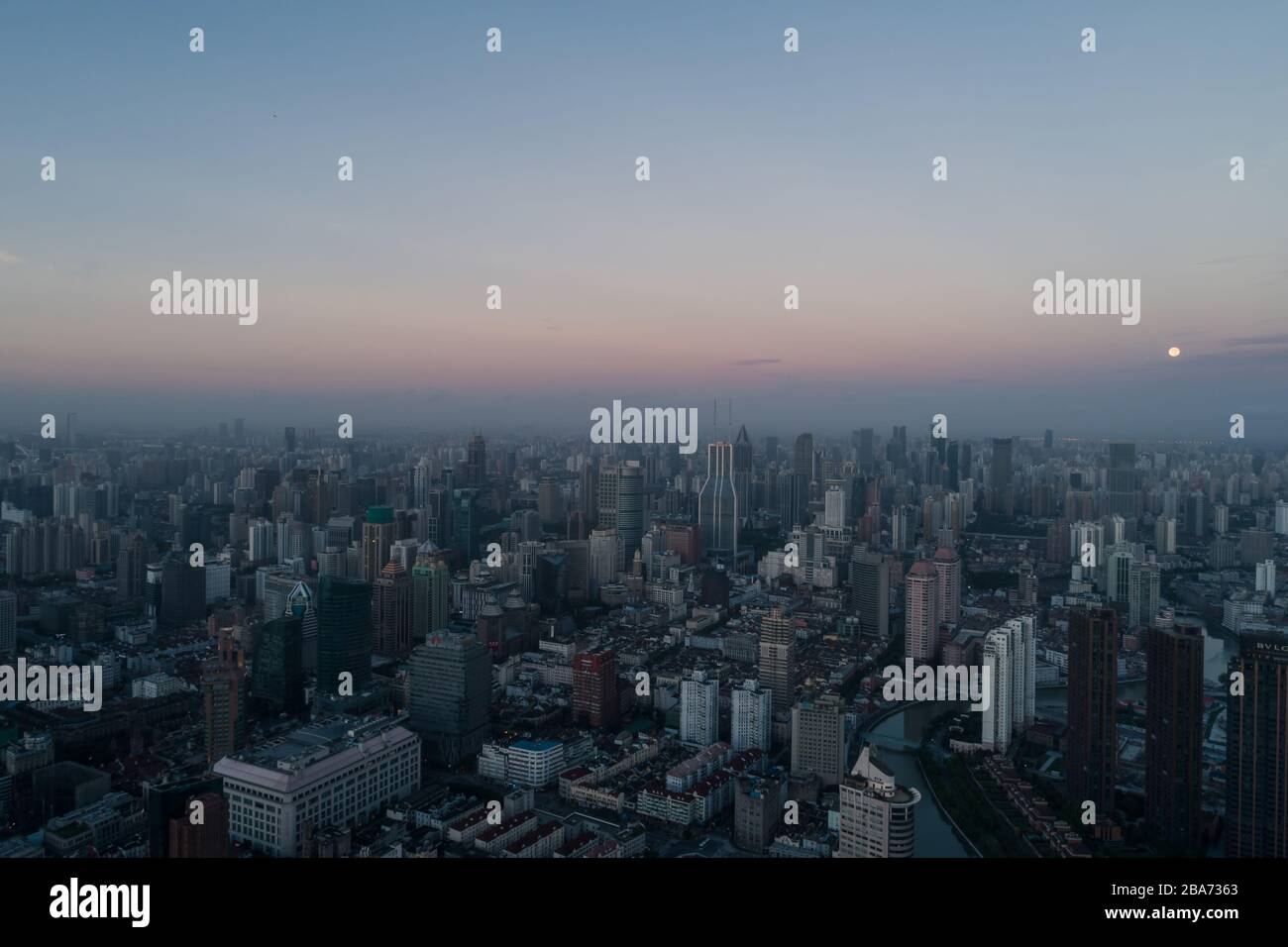 Aerial view over The Bund, Shanghai Stock Photo - Alamy