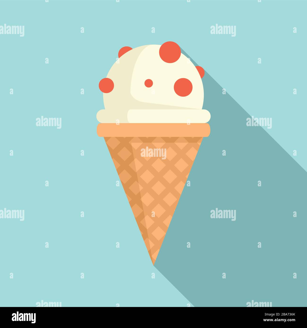 Cold ice cream icon. Flat illustration of cold ice cream vector icon ...