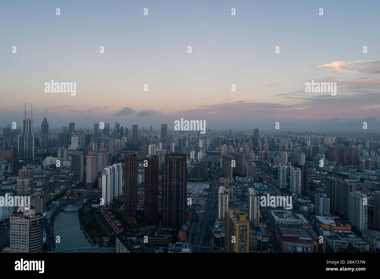 Aerial view over The Bund, Shanghai Stock Photo - Alamy
