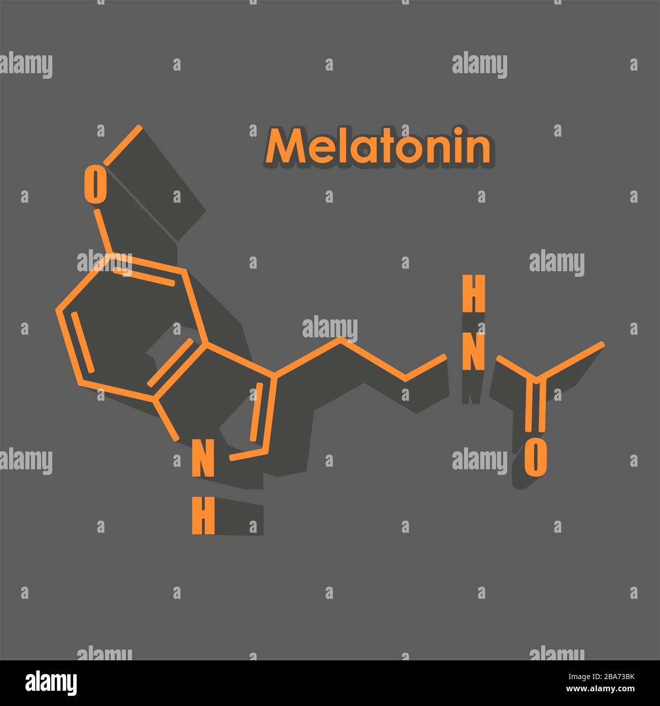Melatonin hormone molecule Stock Vector Image & Art - Alamy
