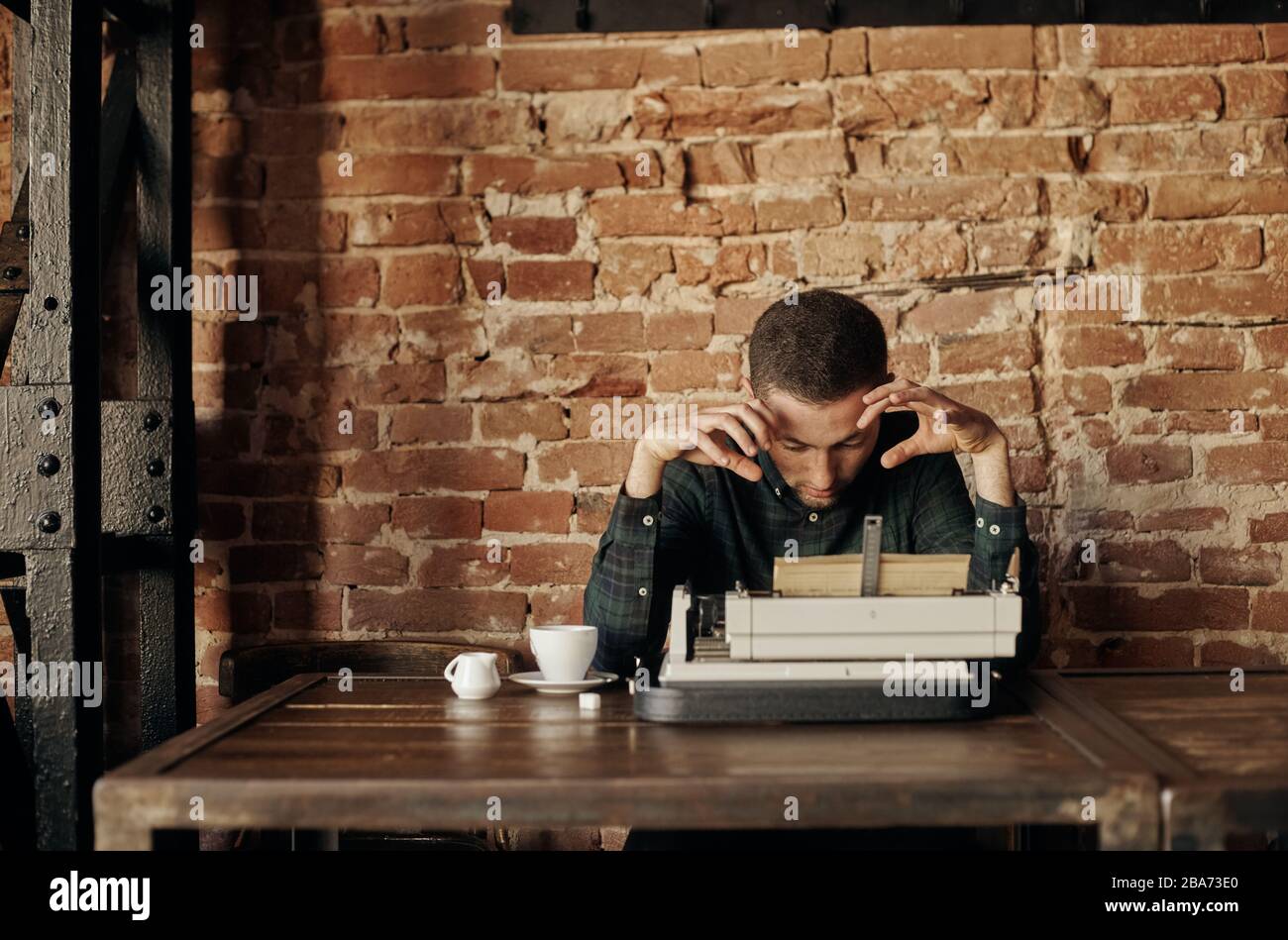 Hand typing retro typewriter machine hi-res stock photography and ...