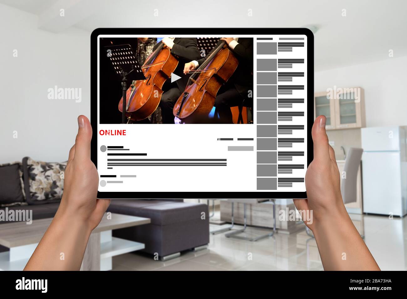 Online concert hi-res stock photography and images - Alamy