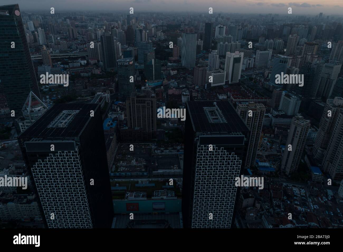 Aerial view over The Bund, Shanghai Stock Photo - Alamy