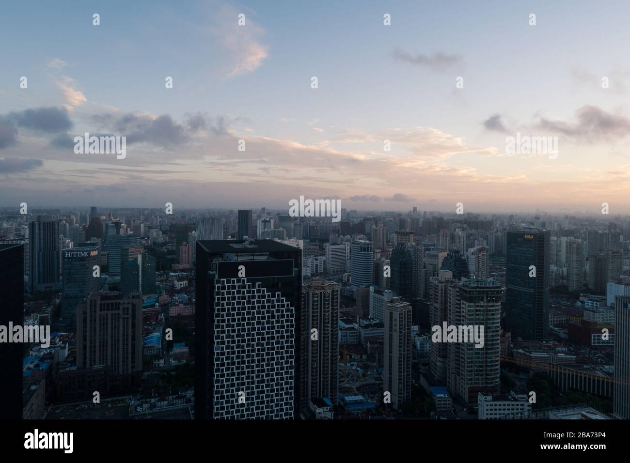 Aerial view over The Bund, Shanghai Stock Photo - Alamy