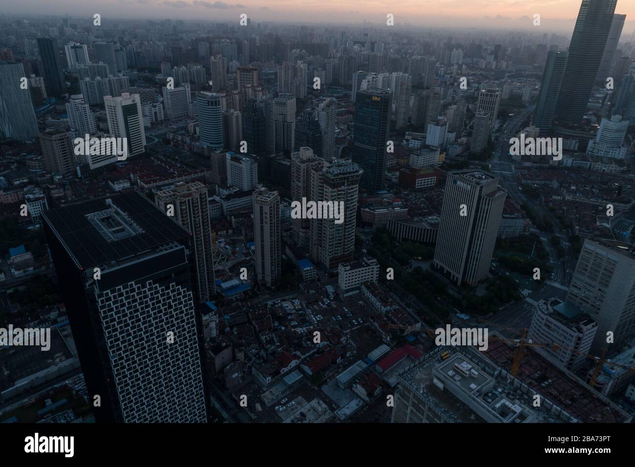 Aerial view over The Bund, Shanghai Stock Photo - Alamy