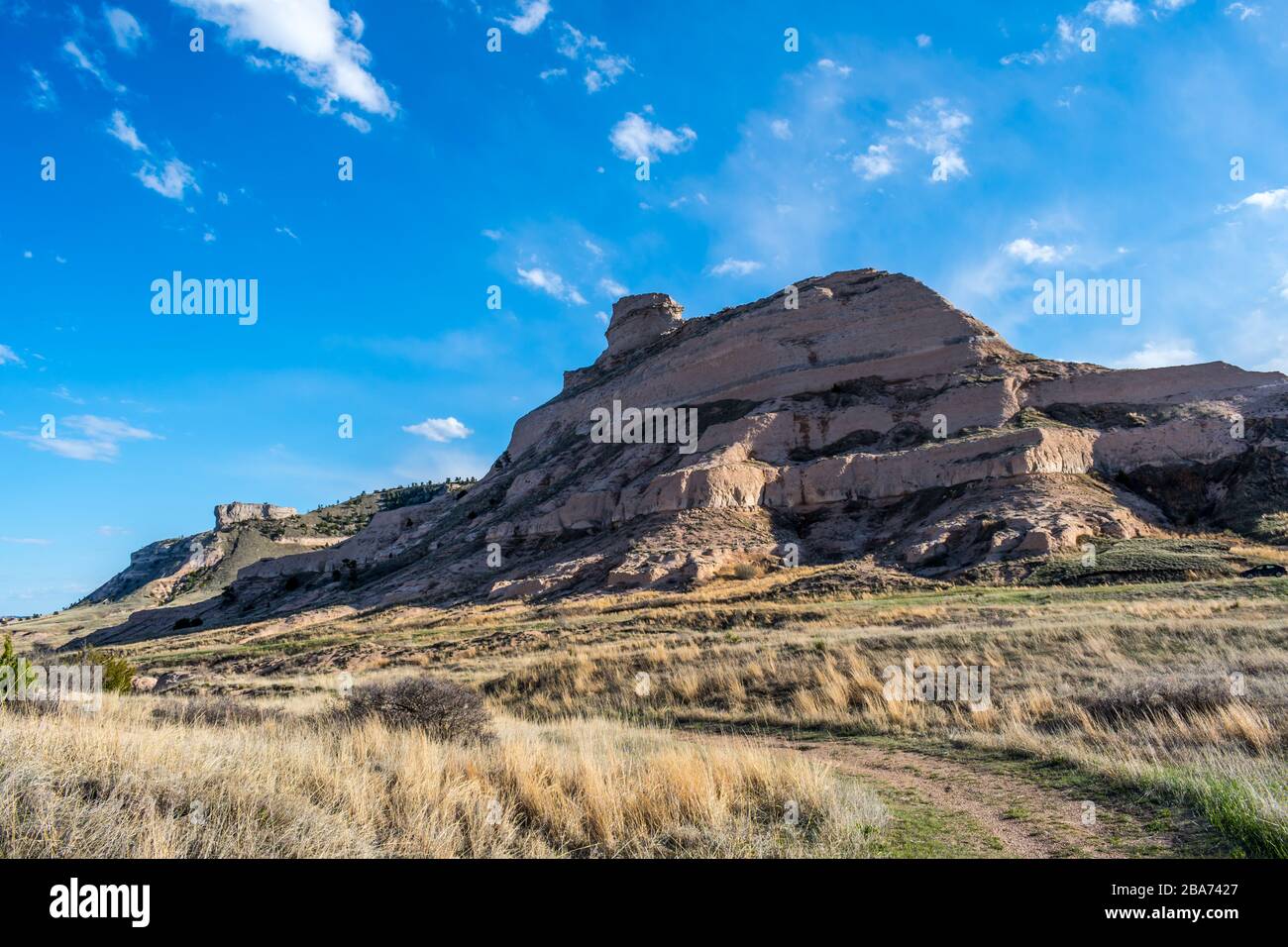 A gorgeous view of the rocky landscape of Scotts Bluff National ...