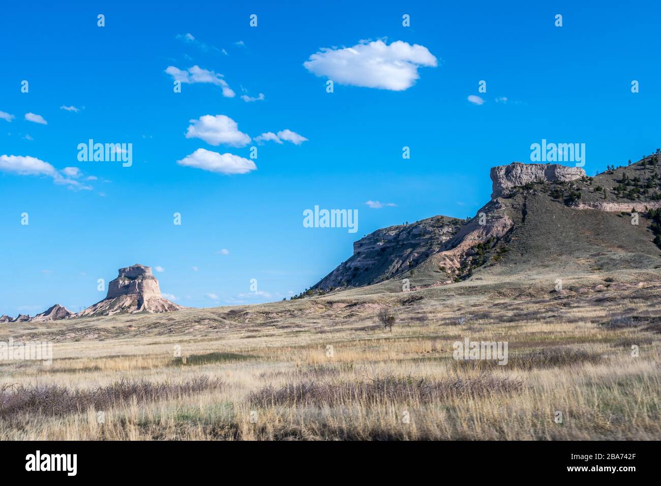 Rocky landscape scenery of Scotts Bluff National Monument, Nebraska ...