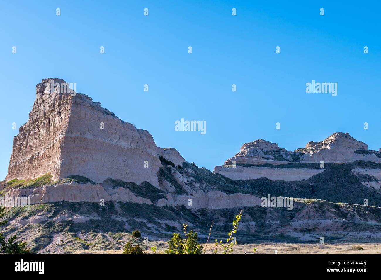 Rocky landscape scenery of Scotts Bluff National Monument, Nebraska ...