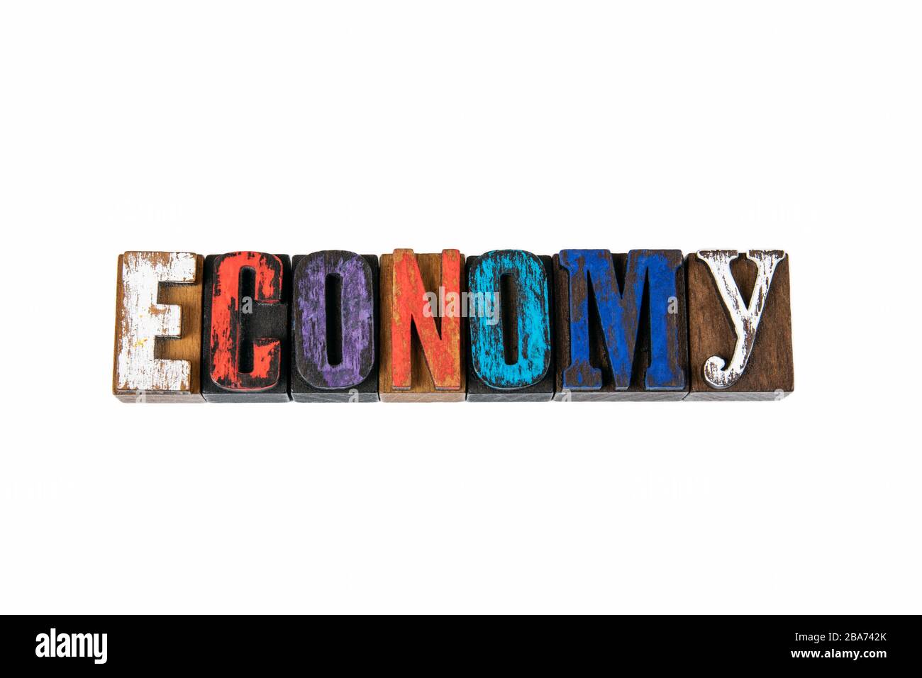 Economy. Development, Planning, Growth or Recession Concept. Colored ...