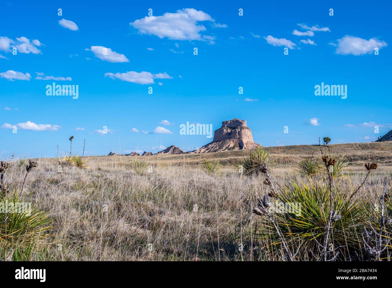Rocky landscape scenery of Scotts Bluff National Monument, Nebraska ...