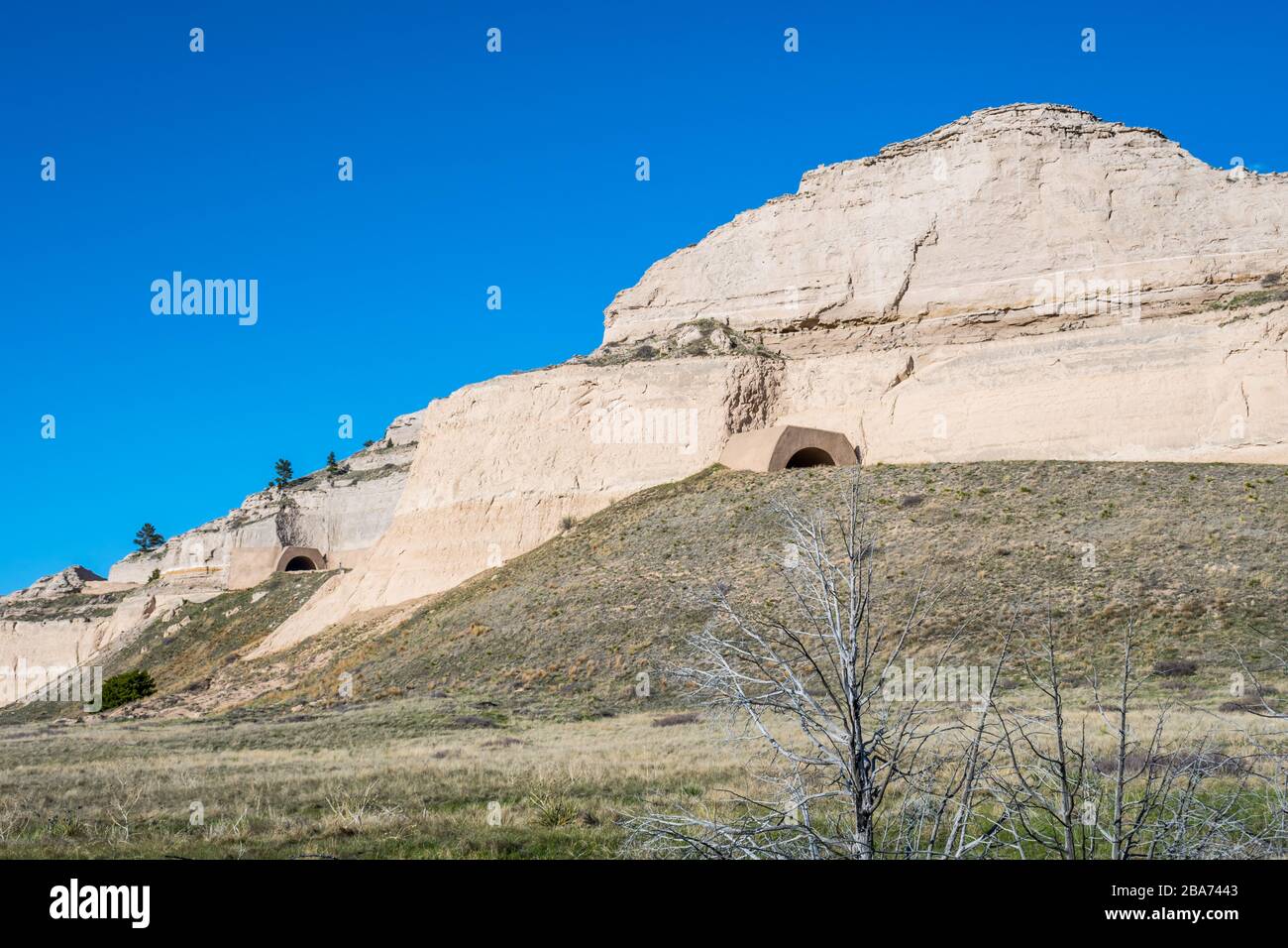 Rocky landscape scenery of Scotts Bluff National Monument, Nebraska ...