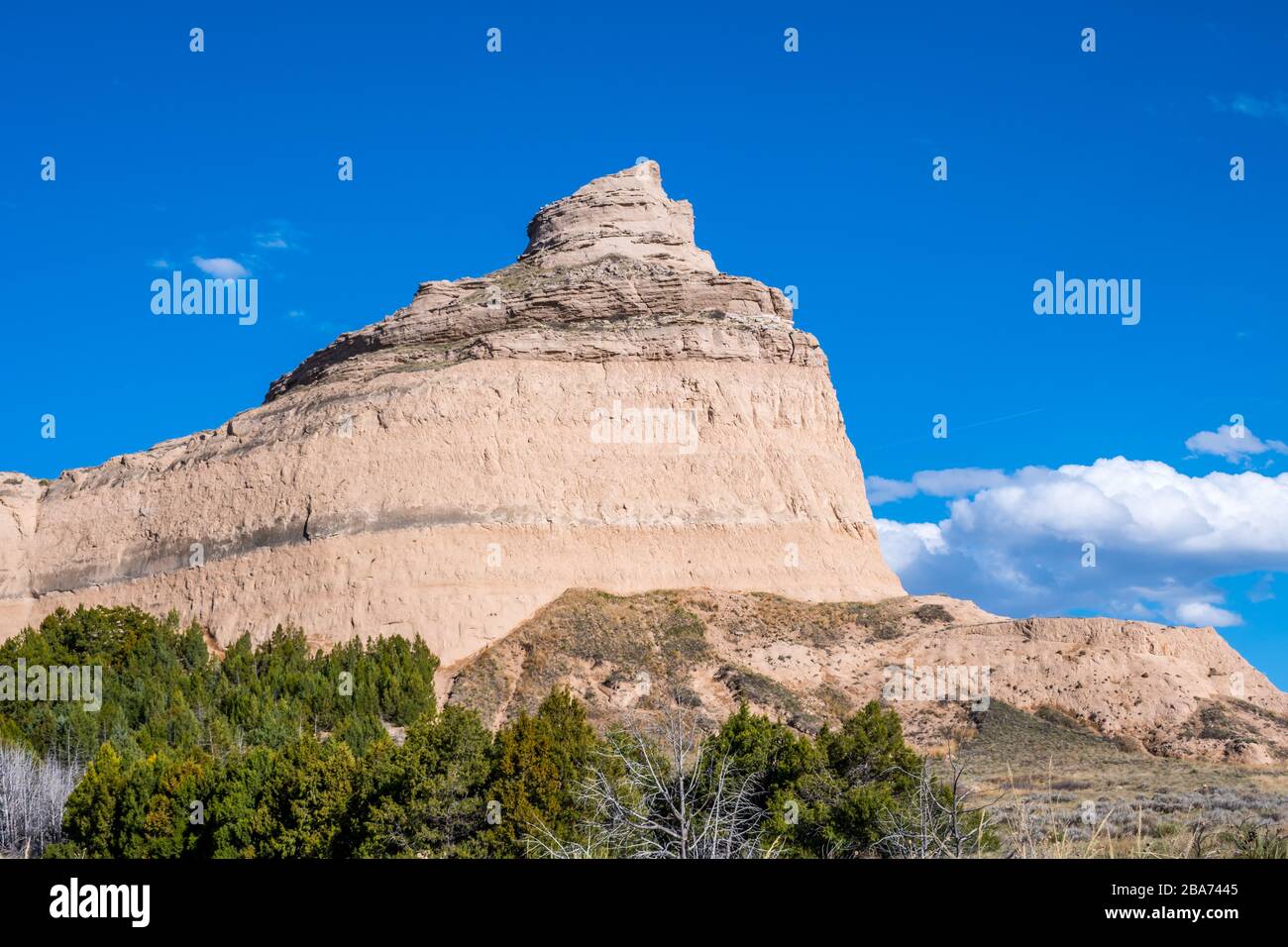 Rocky landscape scenery of Scotts Bluff National Monument, Nebraska ...