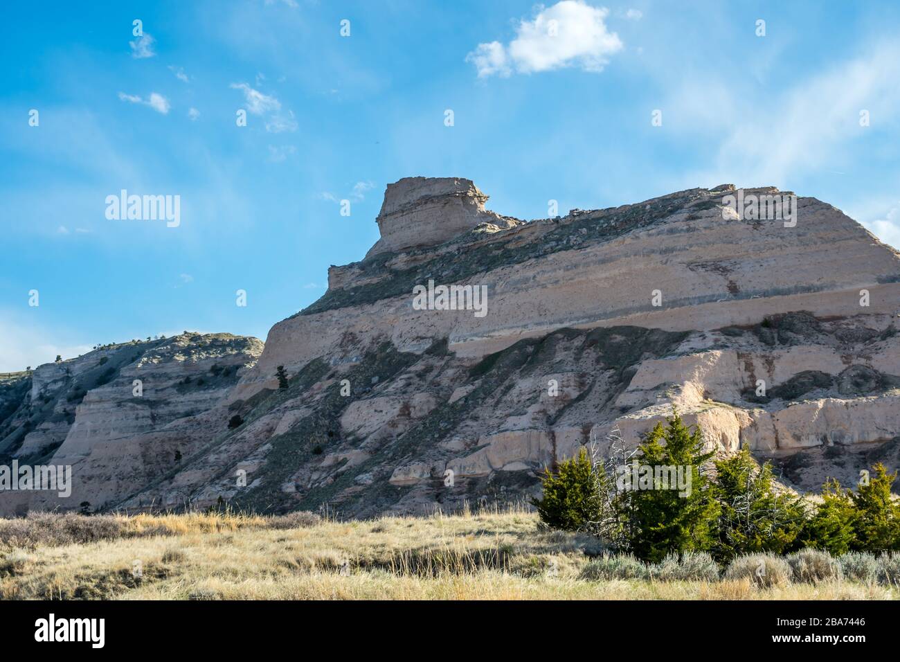 Rocky landscape scenery of Scotts Bluff National Monument, Nebraska ...