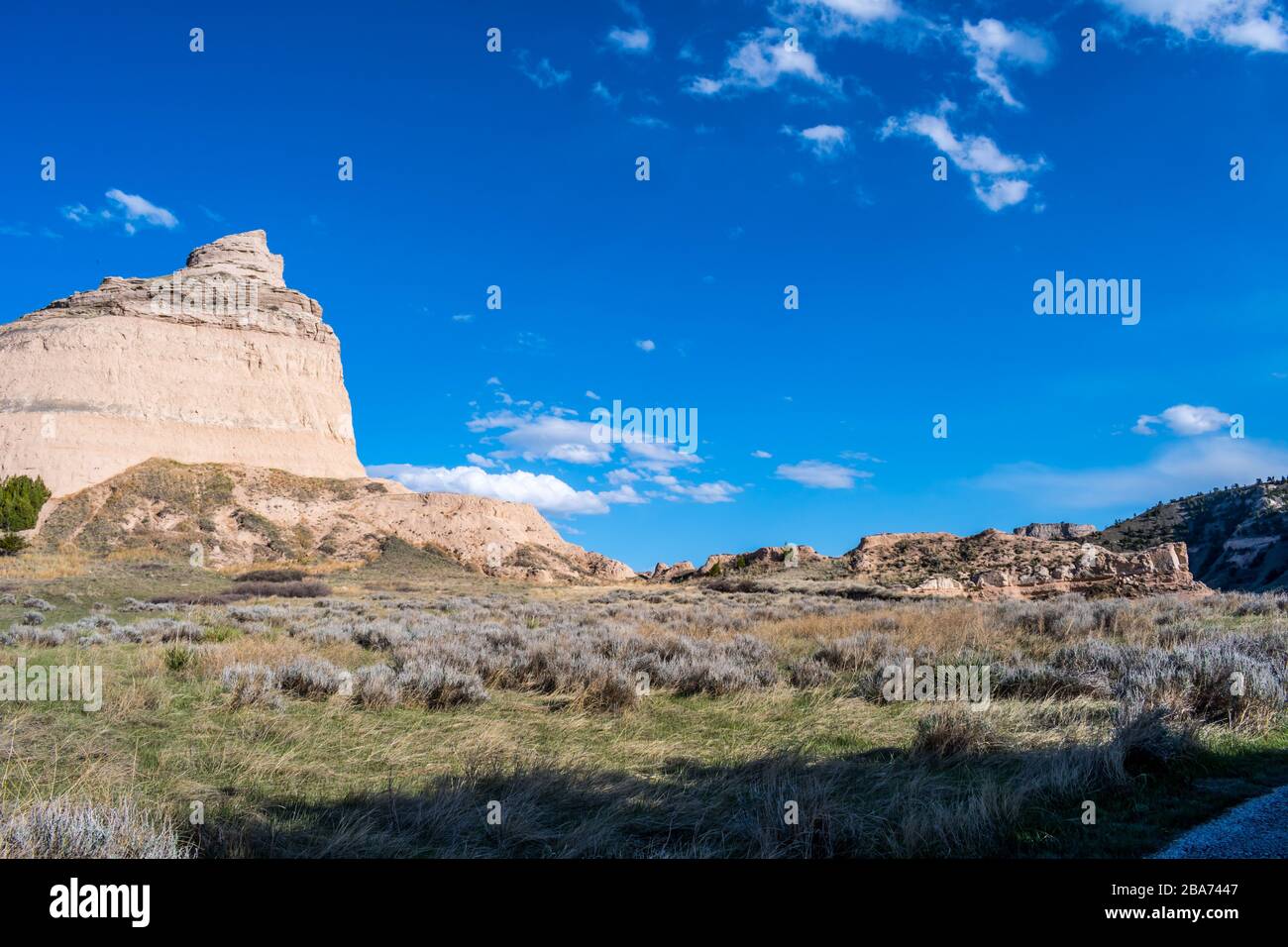 Rocky landscape scenery of Scotts Bluff National Monument, Nebraska ...