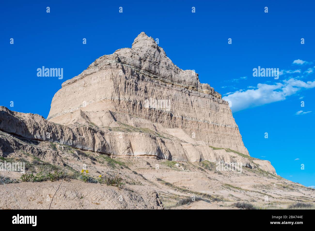 Rocky landscape scenery of Scotts Bluff National Monument, Nebraska ...
