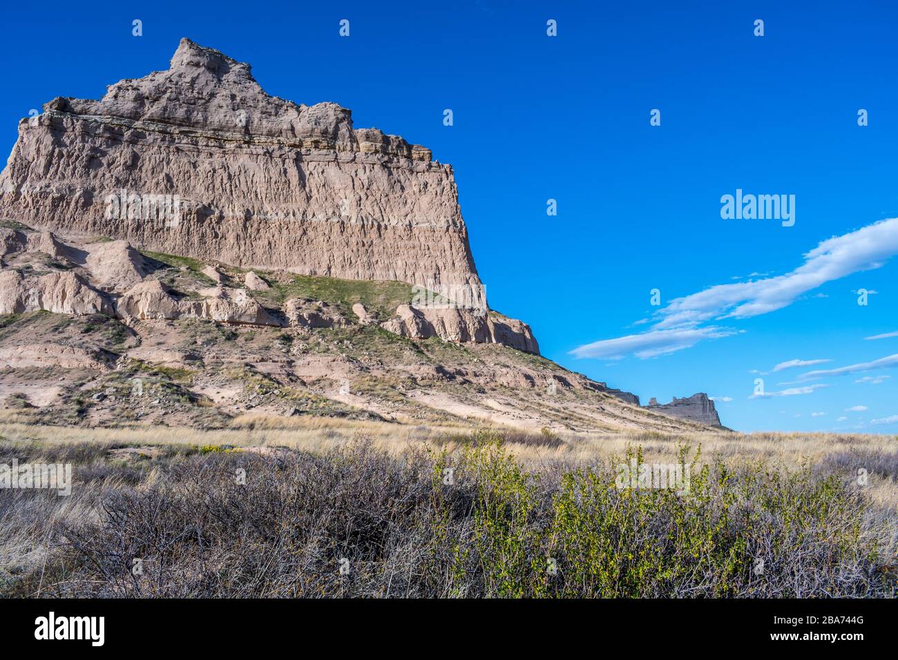 Rocky landscape scenery of Scotts Bluff National Monument, Nebraska ...