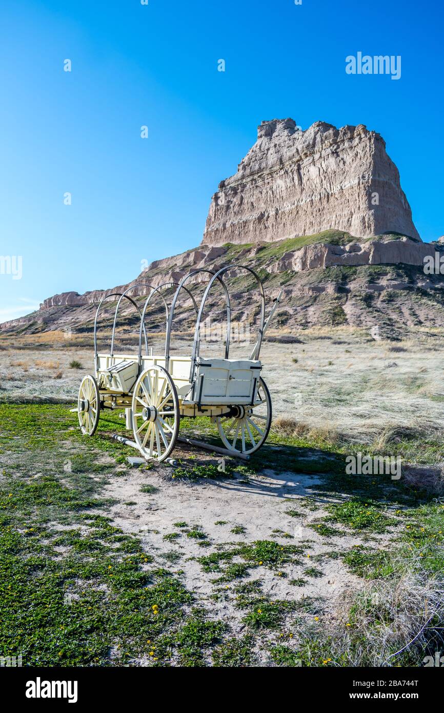 Murphy Wagon in Scotts Bluff National Monument, Nebraska Stock Photo ...