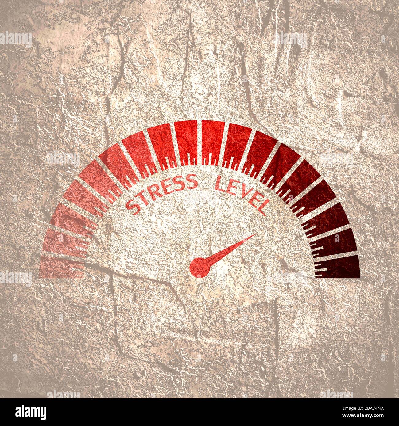 Stress level conceptual meter Stock Photo - Alamy