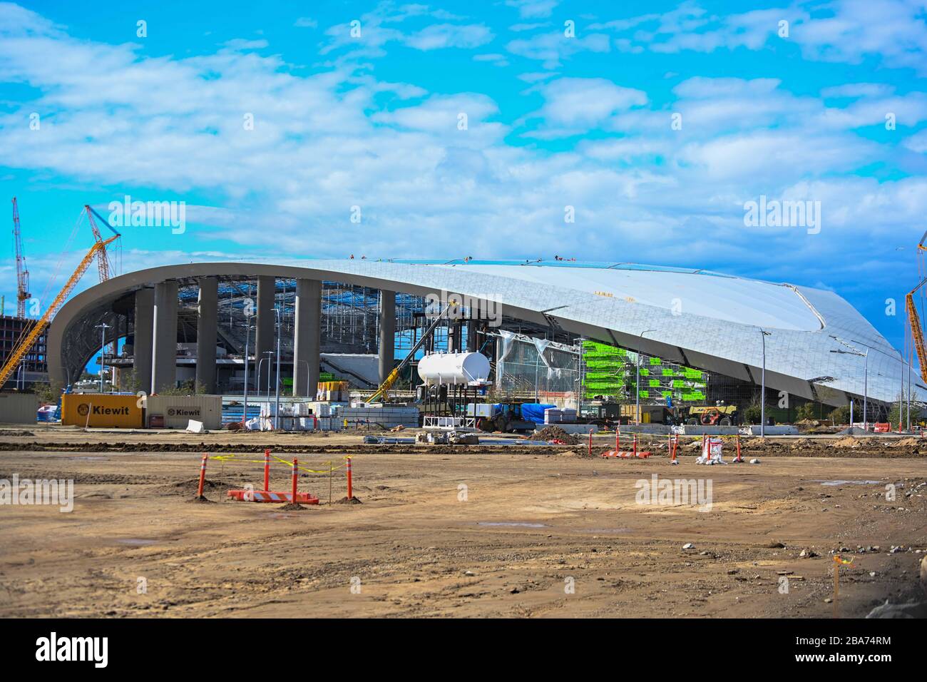 General overall view of the construction site of SoFi Stadium, Tuesday ...
