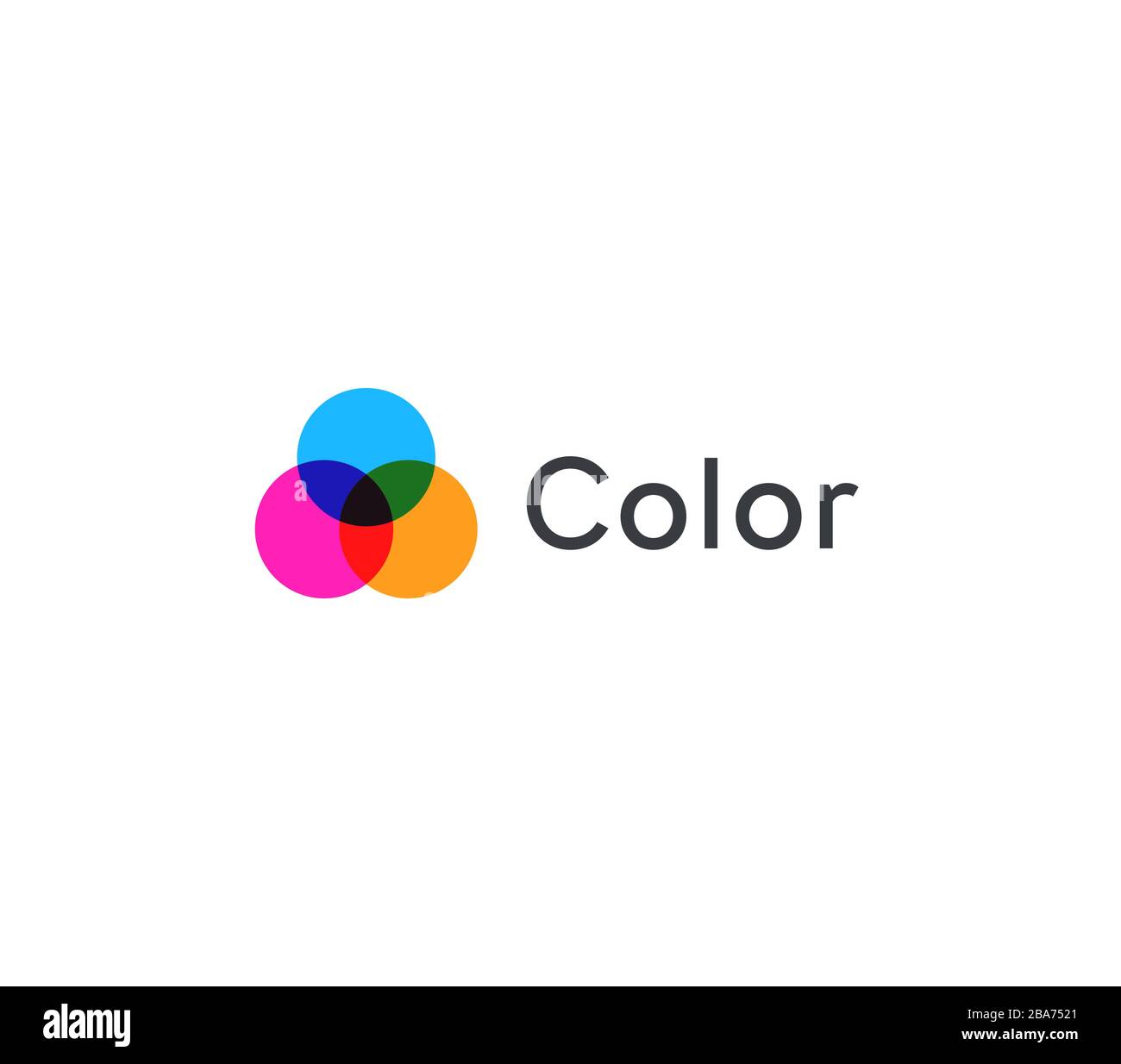 Color spots of light, abstract logo template, colorful emblem design ...