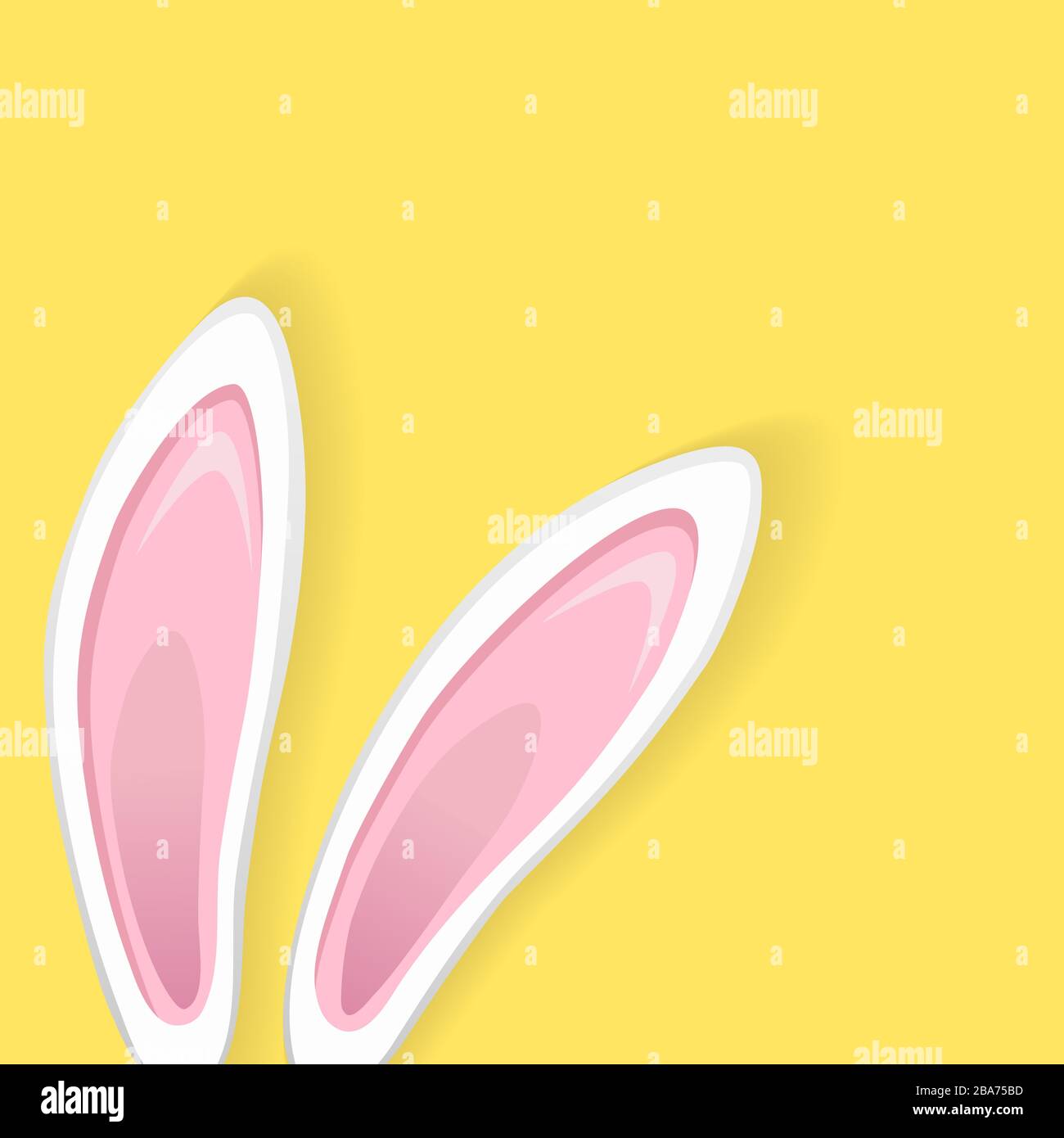Bunny ears. Easter banner with rabbit ear. Vector Stock Vector Image & Art - Alamy