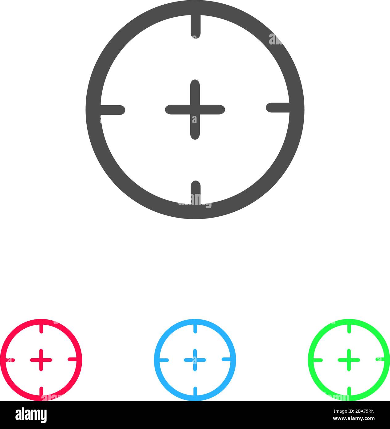 Aim icon flat. Color pictogram on white background. Vector illustration ...