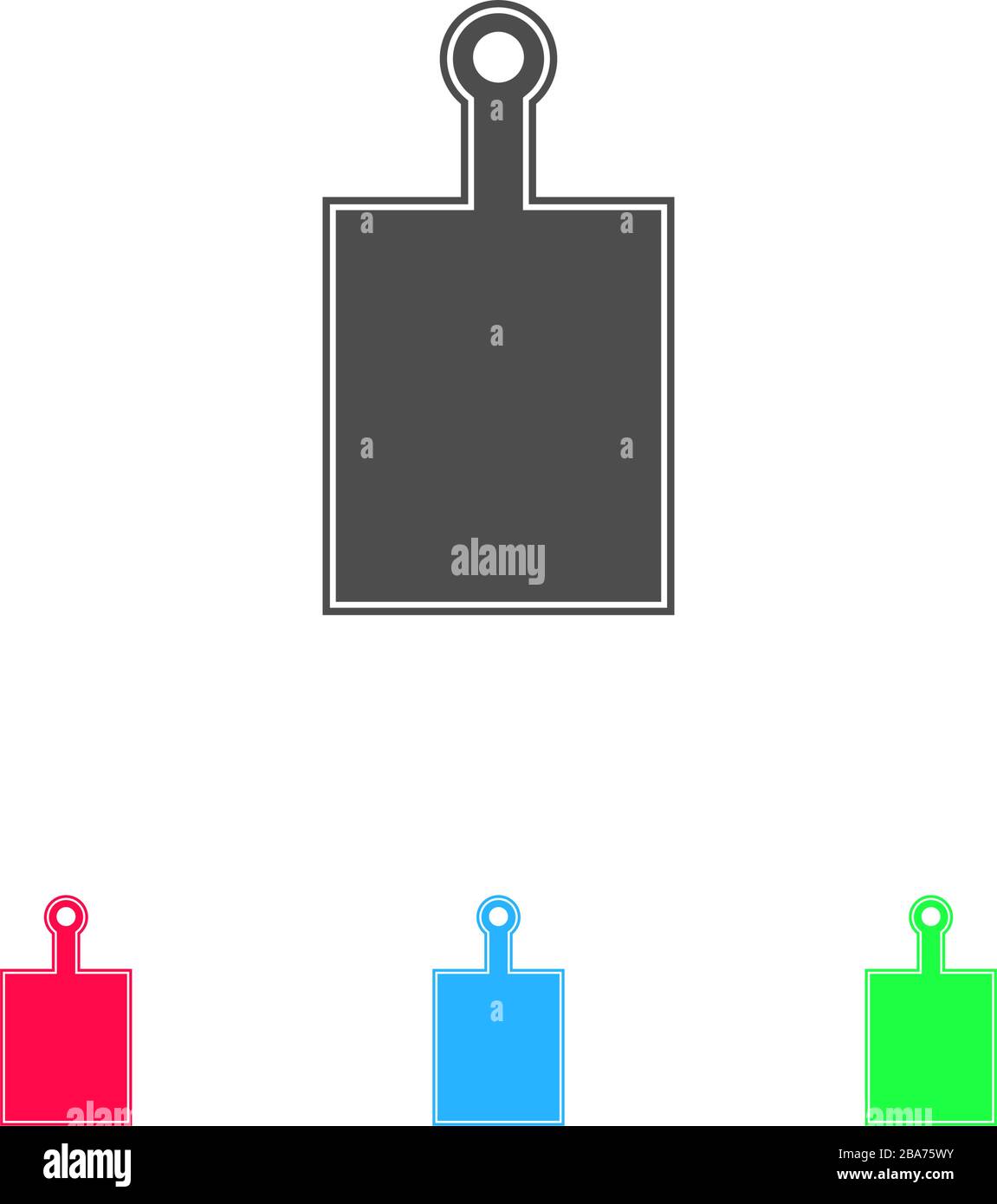 Cutting board icon flat. Color pictogram on white background. Vector ...