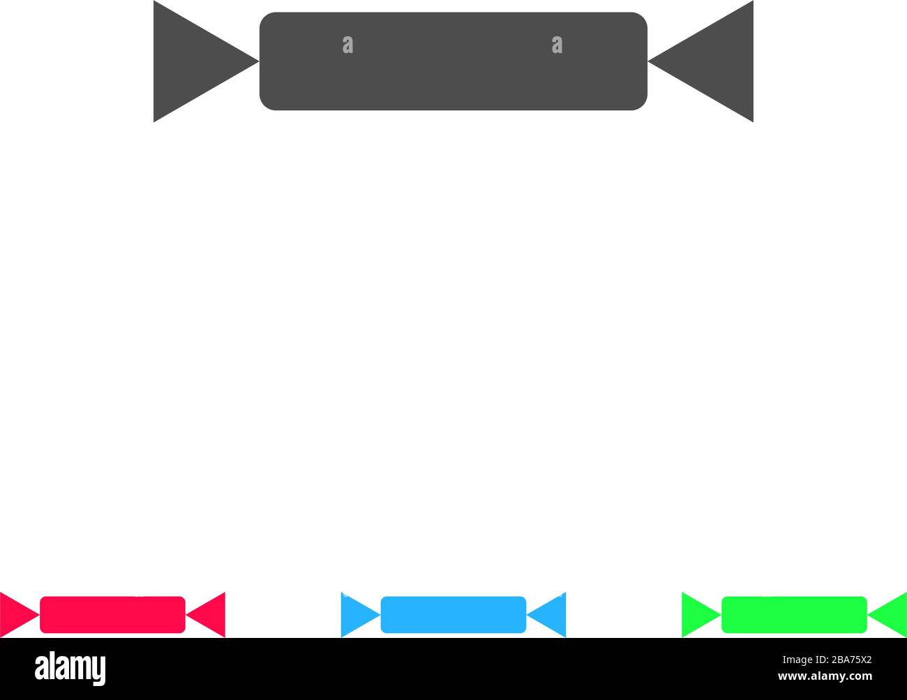 Candy icon flat. Color pictogram on white background. Vector ...