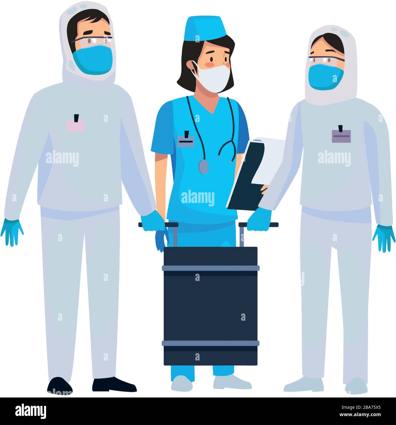nurse with biosecurity cleaning persons Stock Vector Image & Art - Alamy