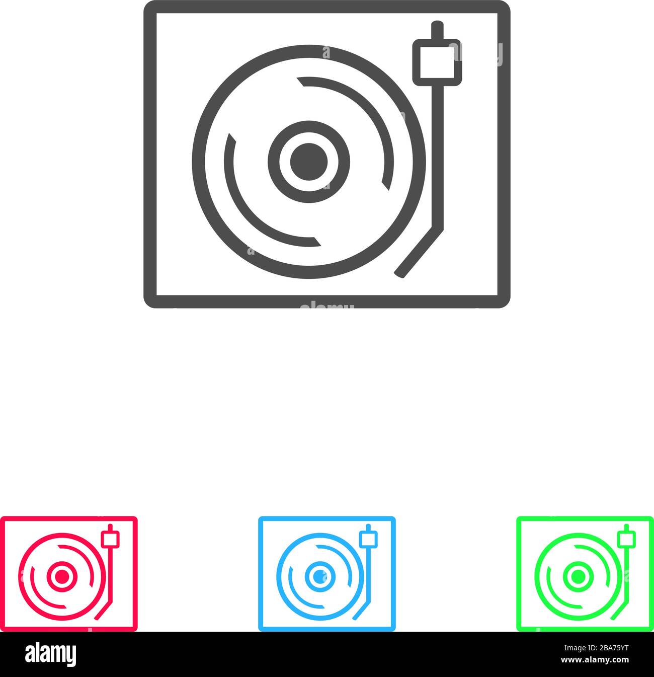 Retro music icon flat. Color pictogram on white background. Vector ...