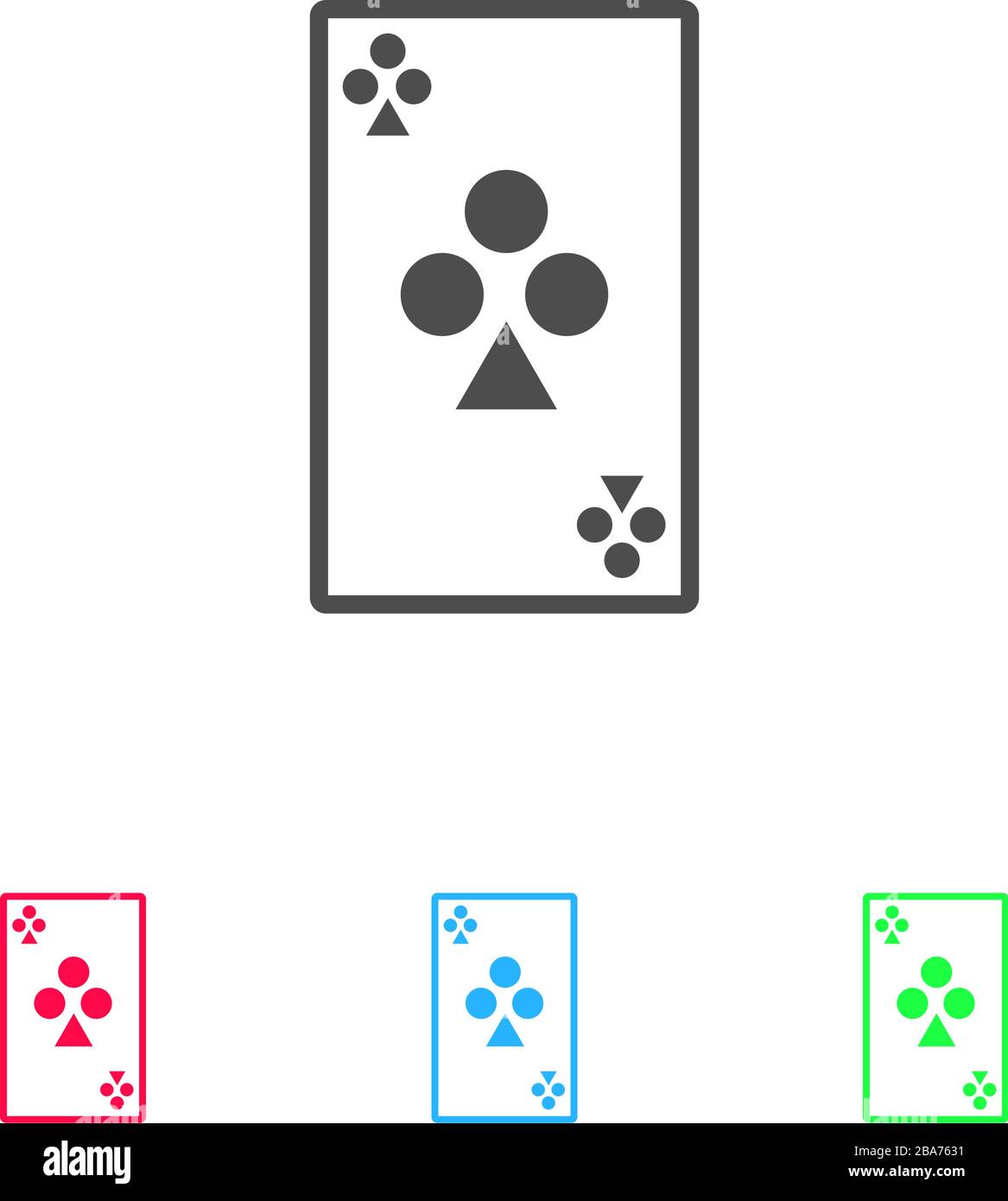 Playing cards icon flat. Color pictogram on white background. Vector ...