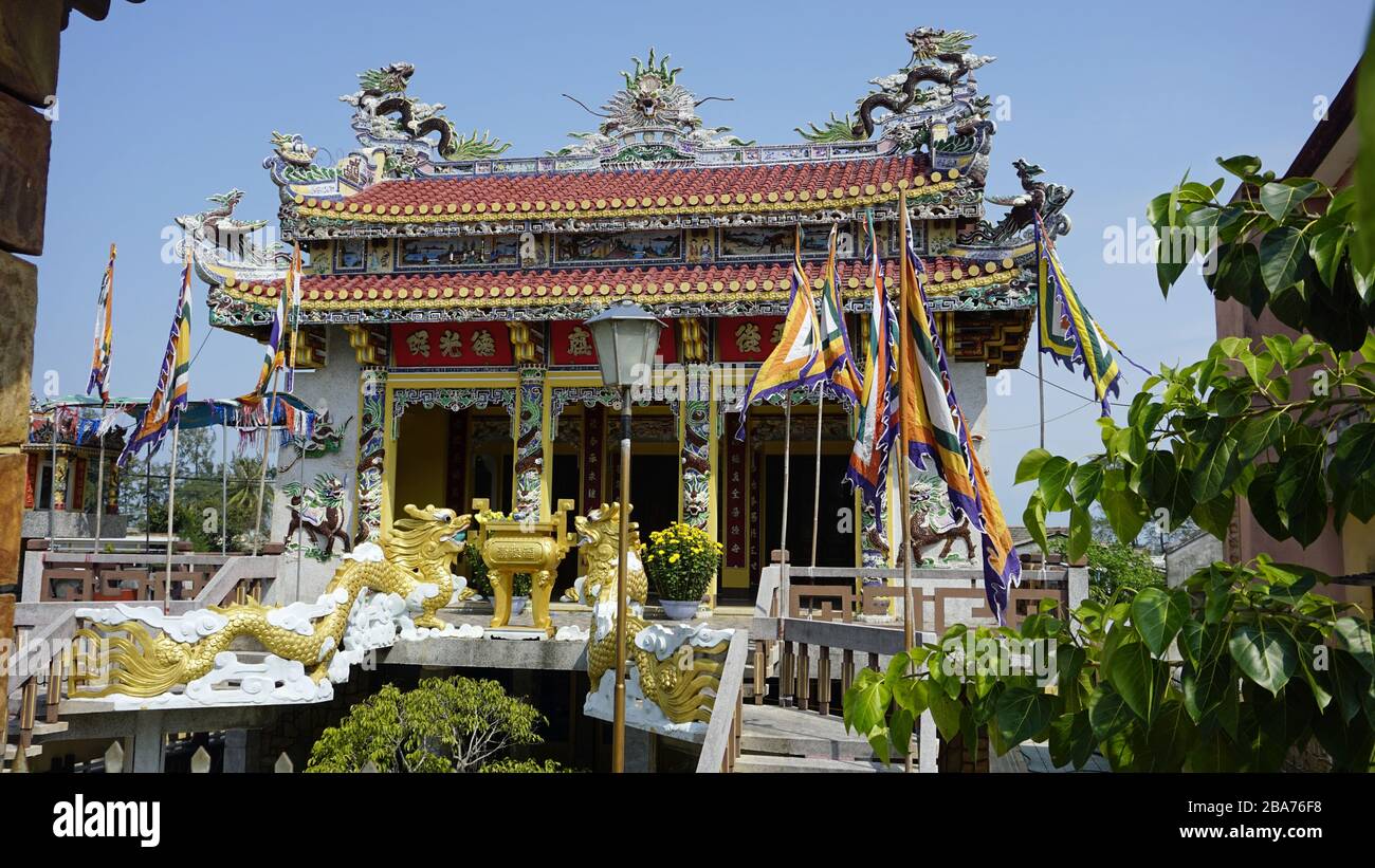 colorful chinese temple in hue in vietnam Stock Photo - Alamy