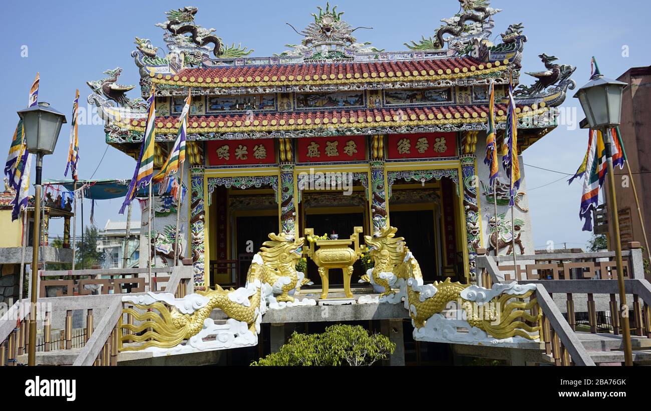 colorful chinese temple in hue in vietnam Stock Photo - Alamy