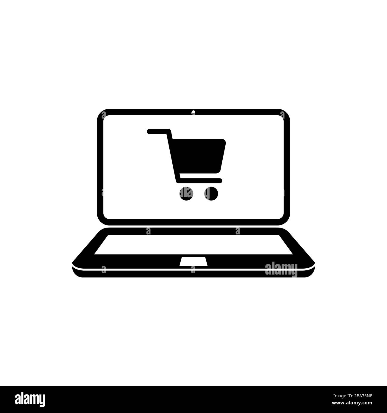 Supermarket app laptop Black and White Stock Photos & Images - Alamy