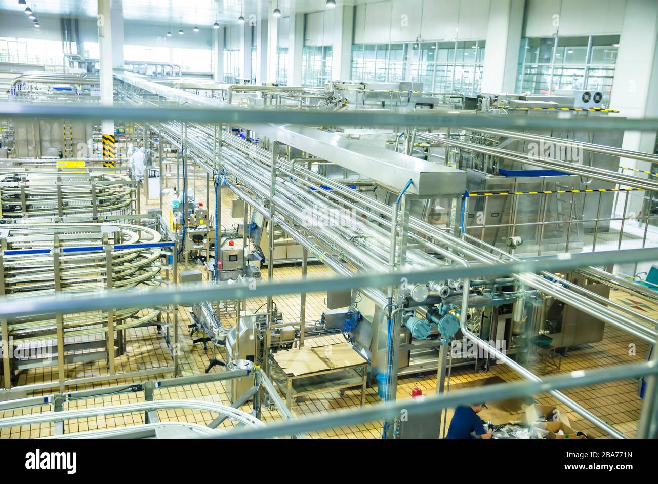 Dairy production workshop and equipment Stock Photo - Alamy
