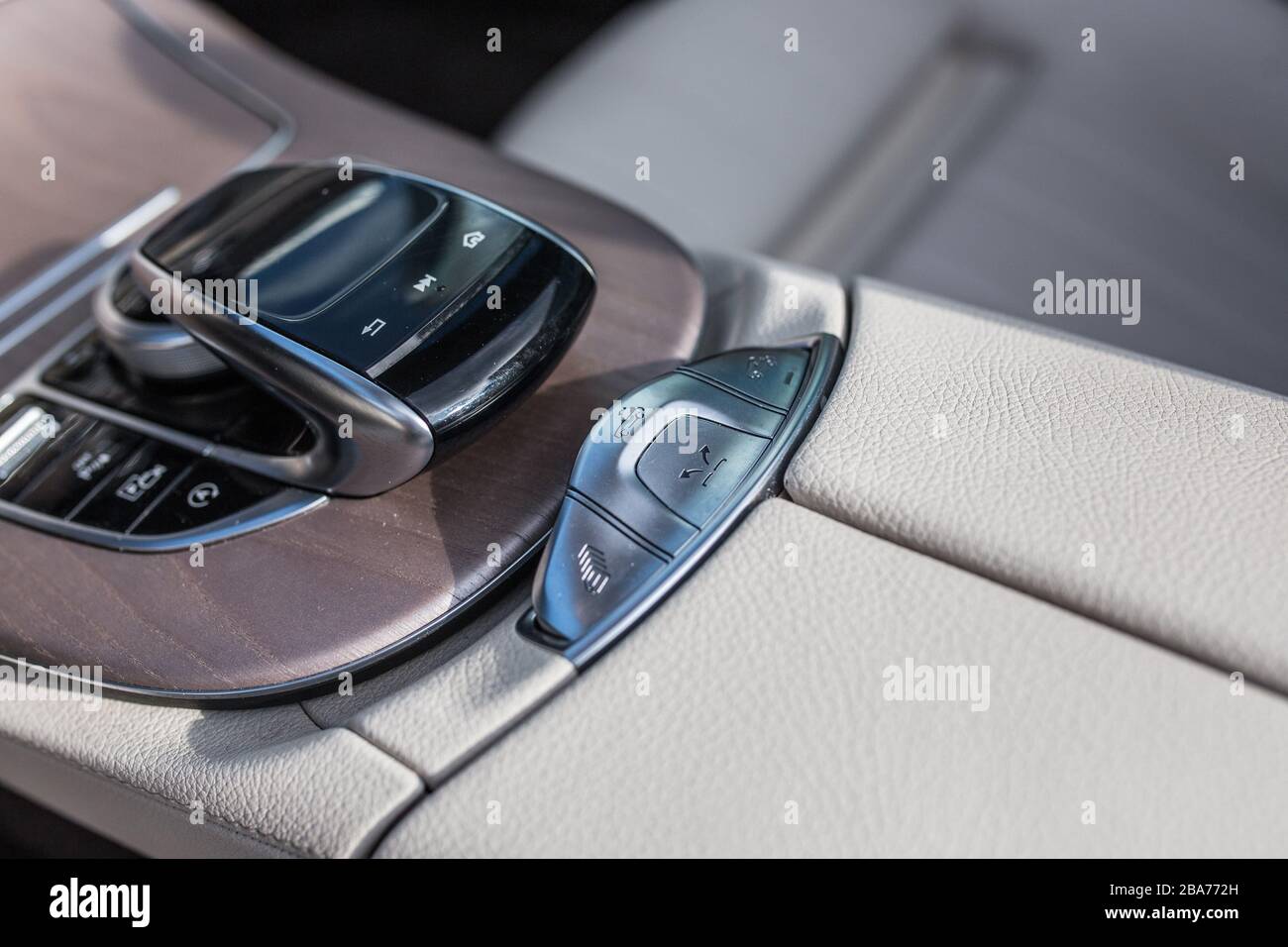 Modern tech control panel of a car Stock Photo - Alamy