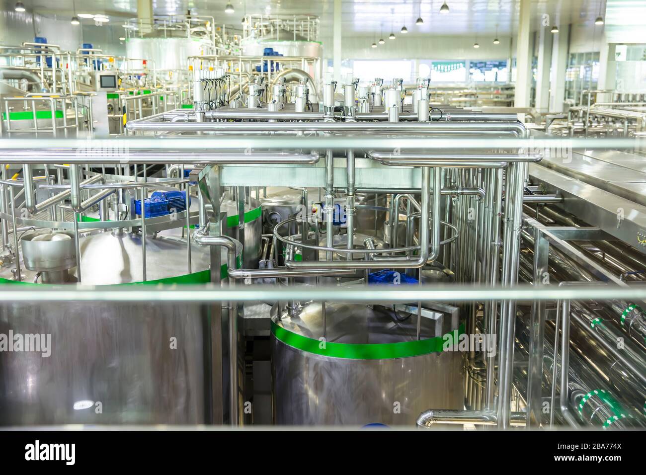 Dairy production workshop and equipment Stock Photo - Alamy
