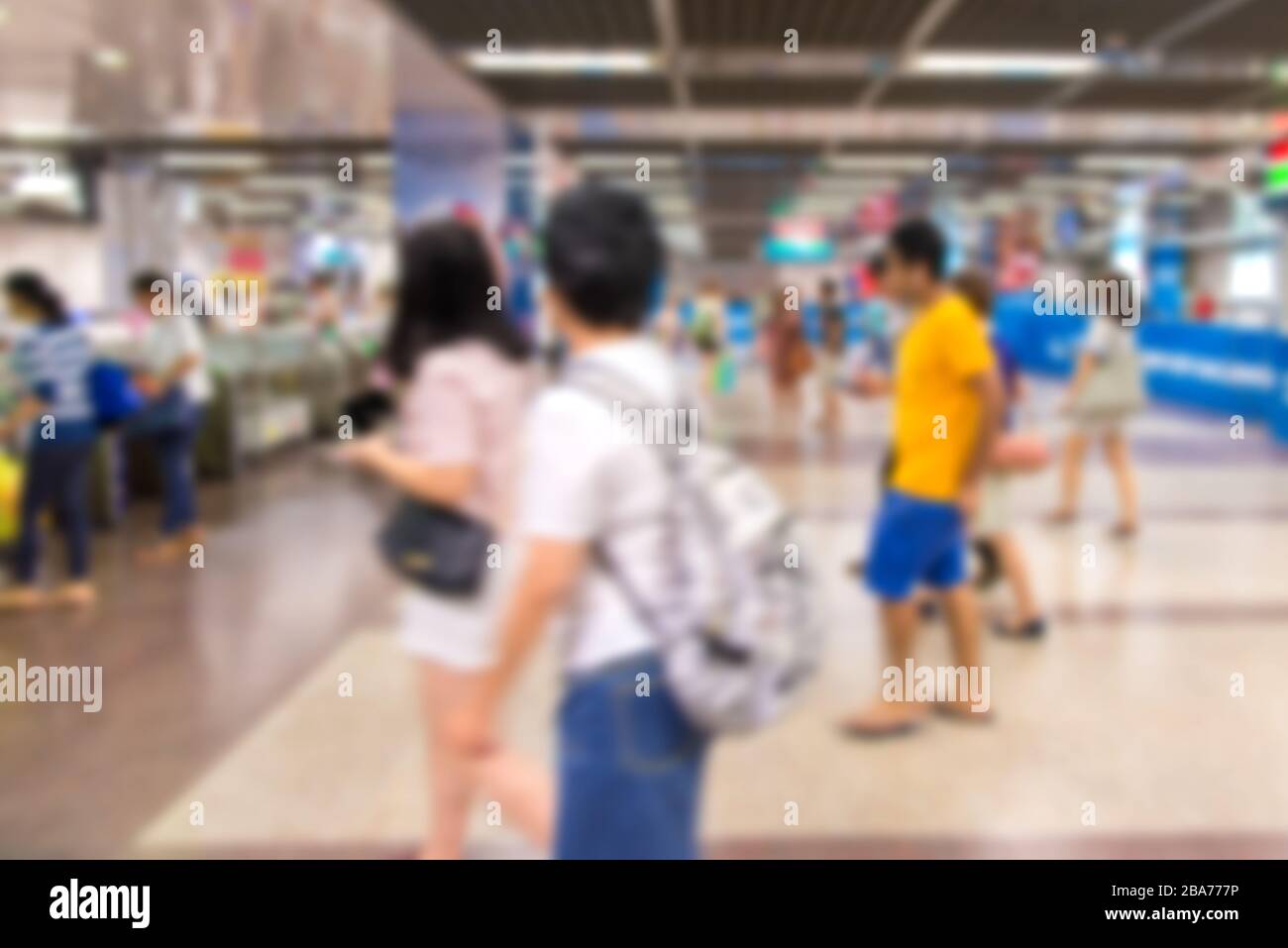 blurred of Traveler Check in at airport terminal Stock Photo - Alamy