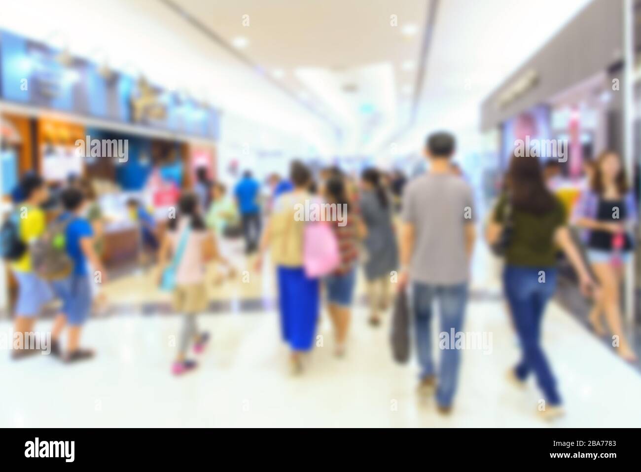 blur People Walking in the corridor of business center Stock Photo - Alamy