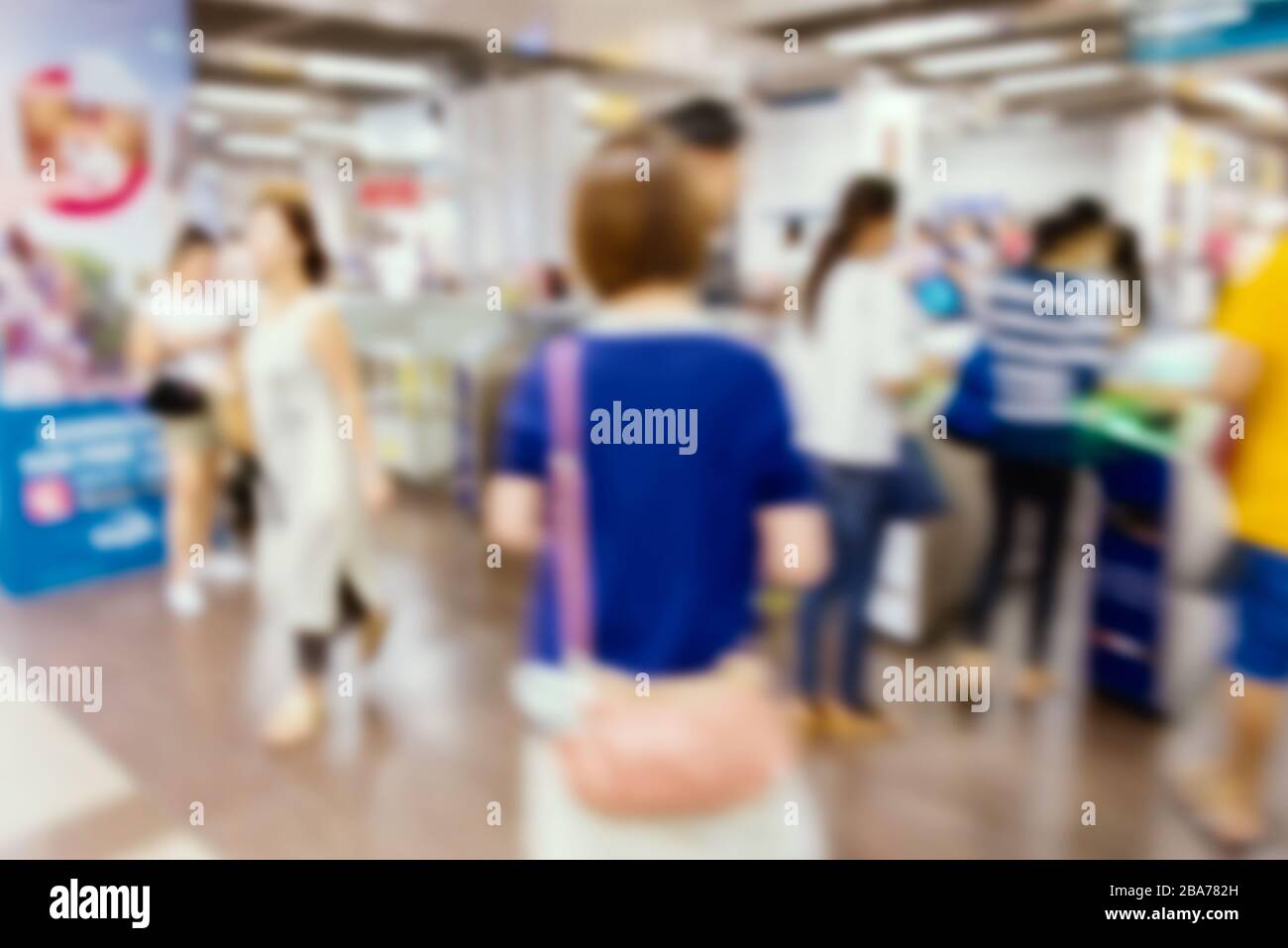 blur People Walking in the corridor of business center Stock Photo - Alamy
