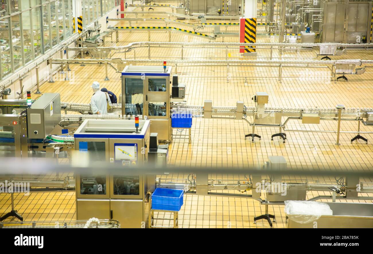 Dairy production workshop and equipment Stock Photo - Alamy
